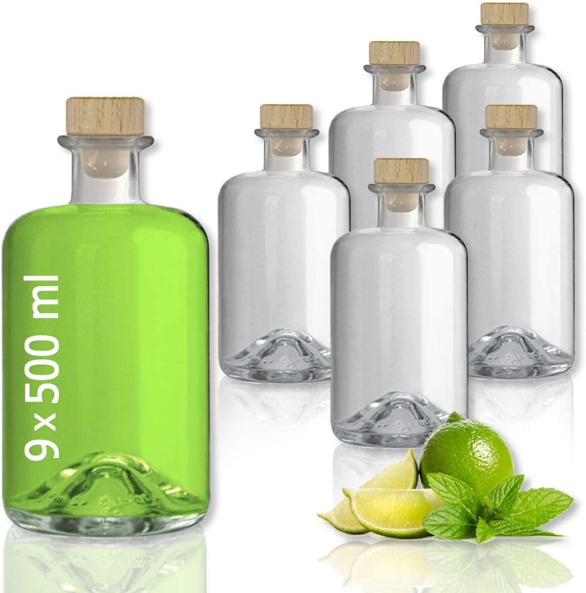 Geniess-Bar! Botella de Cristal, 500 ml, 9 : Amazon.es: Hogar y cocina