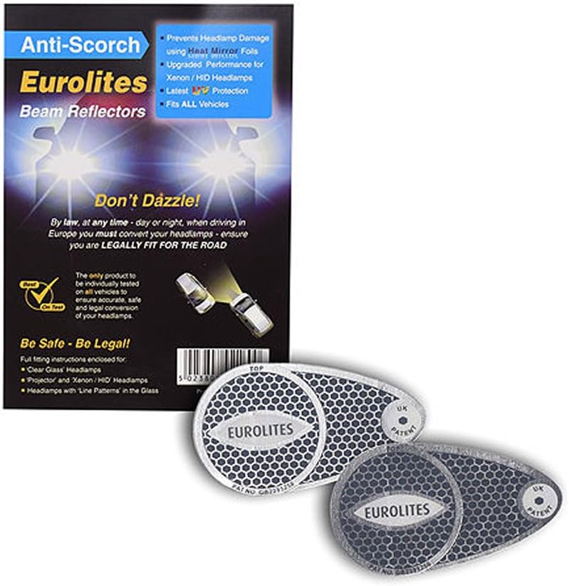 2X SETS OF HEADLAMP BEAM DEFLECTORS HEAD LIGHT CONVERTORS ADAPTOR EURO ...