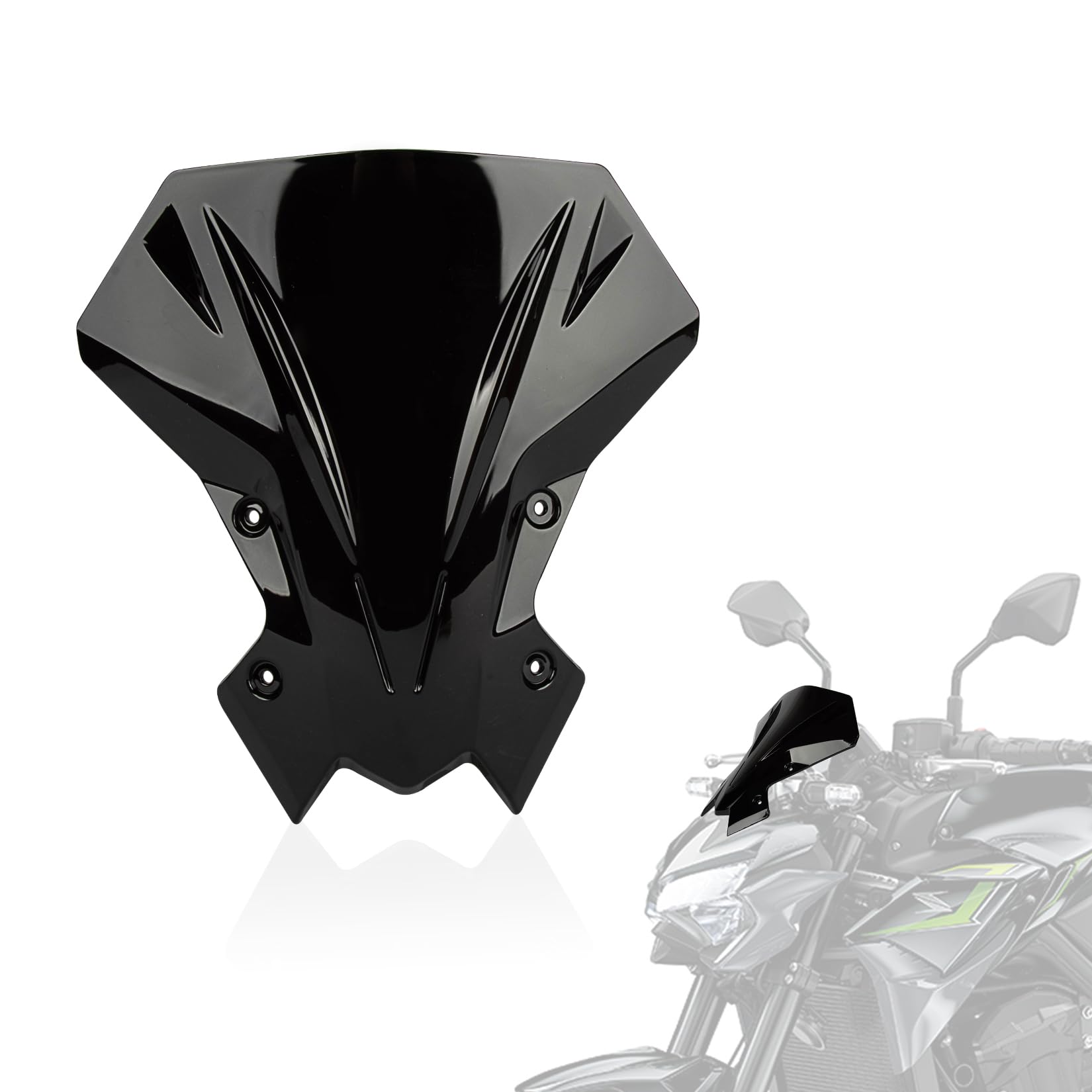 Amazon.com: Windshield for Z900 - PSLER Windshield Windscreen Baffle ...