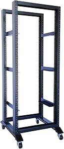 Amazon.com: RAISING ELECTRONICS Open Rack 24U 4 Post Open Frame 19-Inch Data Network Desktop ...