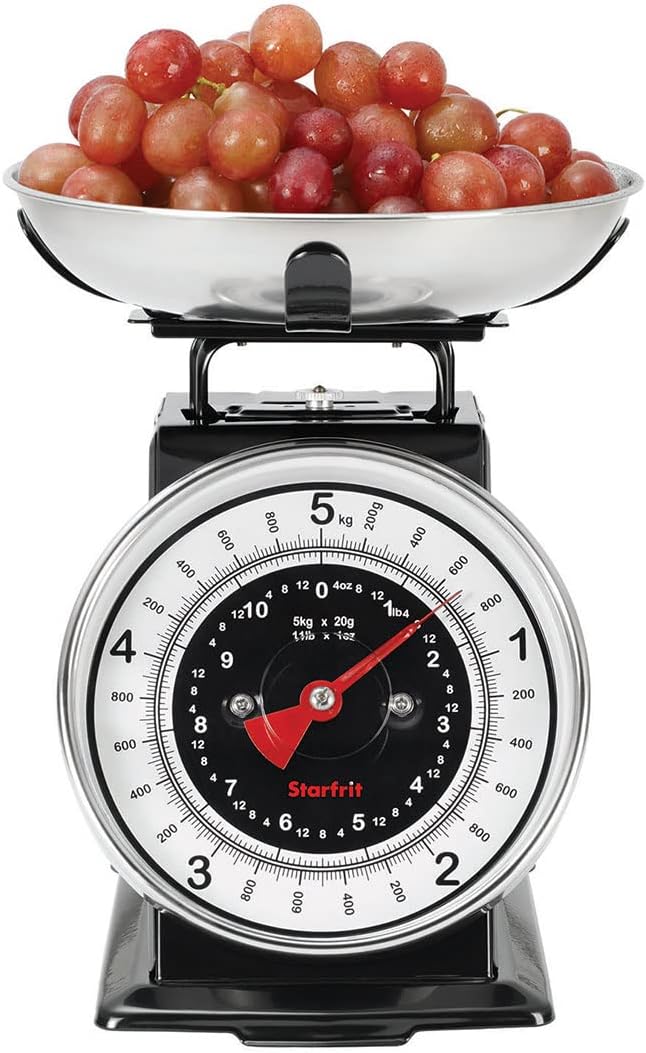 Starfrit Retro Mechanical Kitchen Scale - Stainless Steel Removable ...