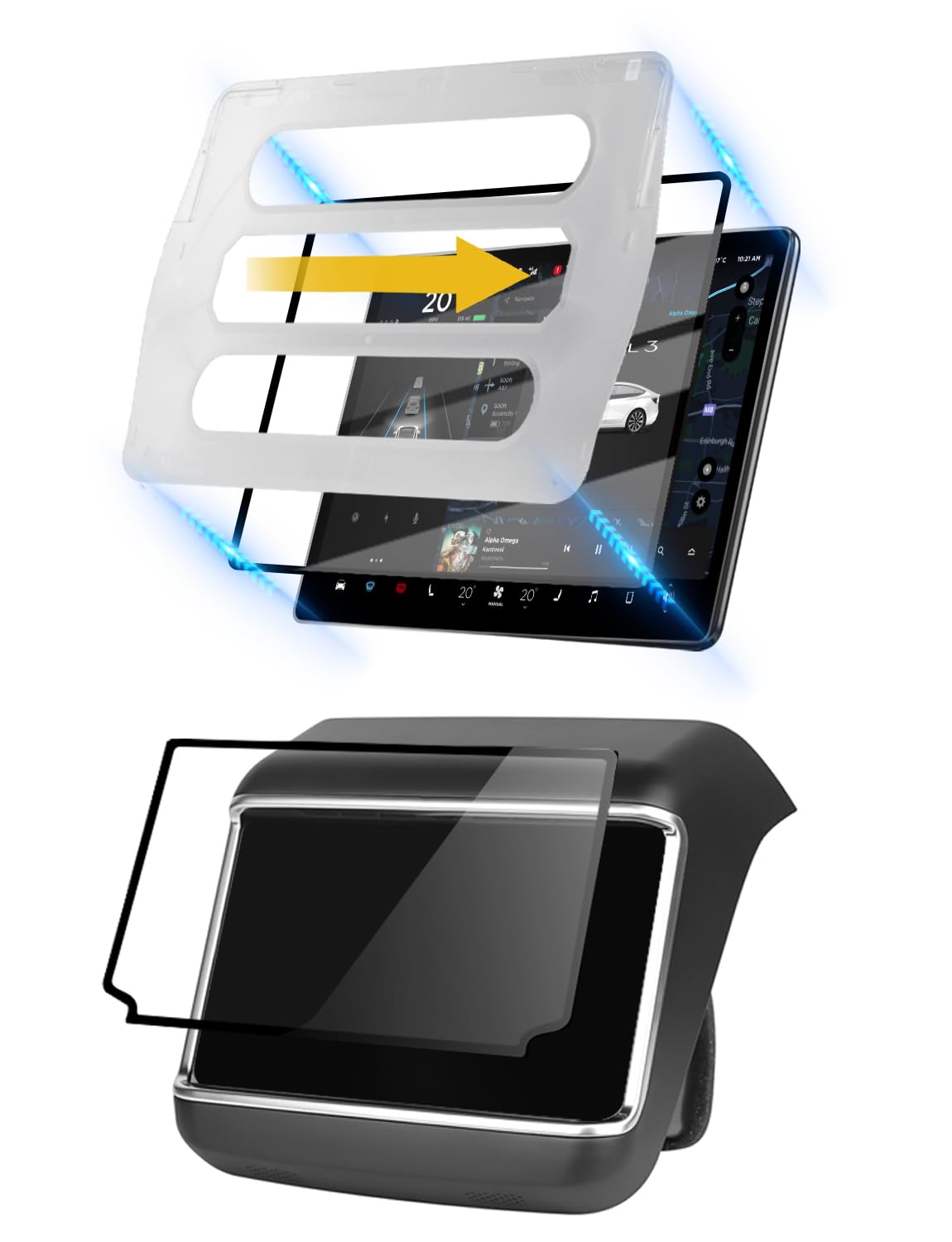 Amazon.com: ShowEv For 2024 Tesla Model S Model X Screen Protector HD ...