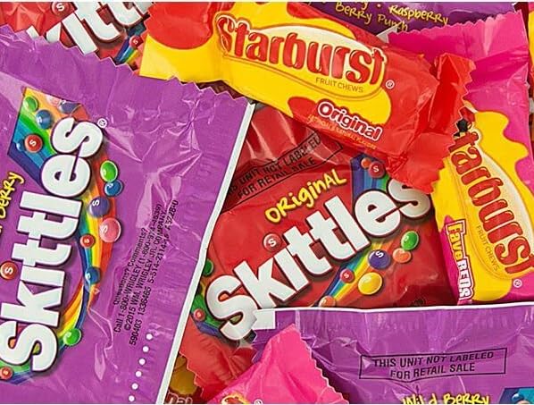 Amazon.com : SKITTLES & STARBURST Variety Pack Fun Size Chewy Fruity ...