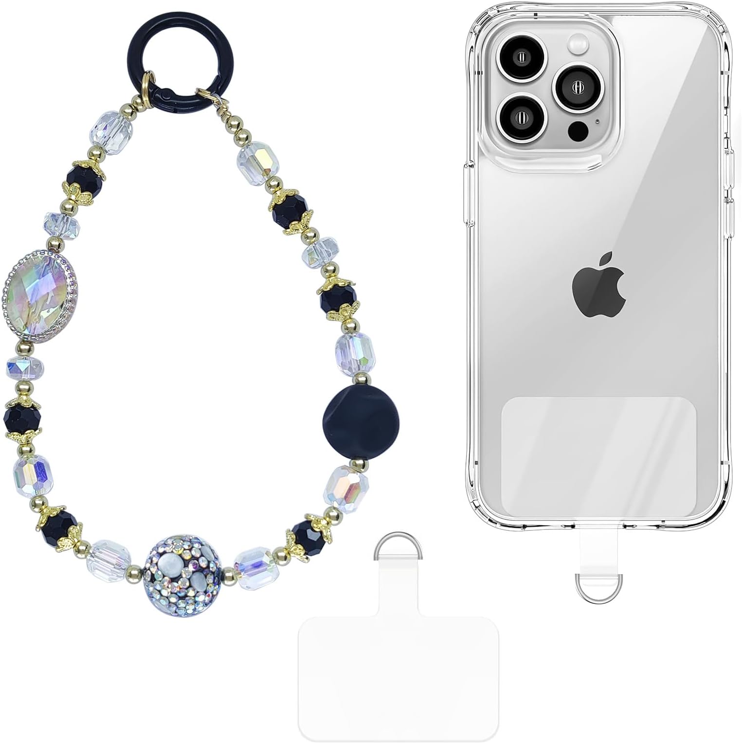 Amazon.com: X-Lounge Phone Chain Wristlet Beaded Cell Phone Lanyard ...