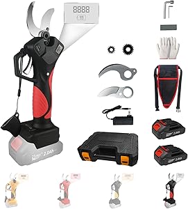 Amazon | Ansodo 電動剪定バサミ 開き口40mm 剪定バサミ 電動 剪定ばさみ 切断回数と電源残量表示 剪定鋏 ブラシレスモーター 充電式剪定ばさみ 4段階開き角度調整可能 ...