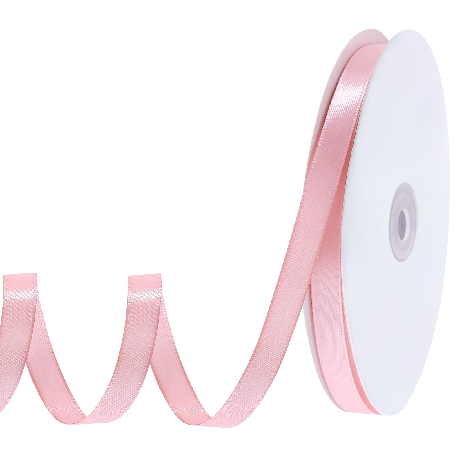 Amazon.com: 120 Yards Pink Ribbon 3/8 Inch Pink Satin Ribbon Craft Thin ...