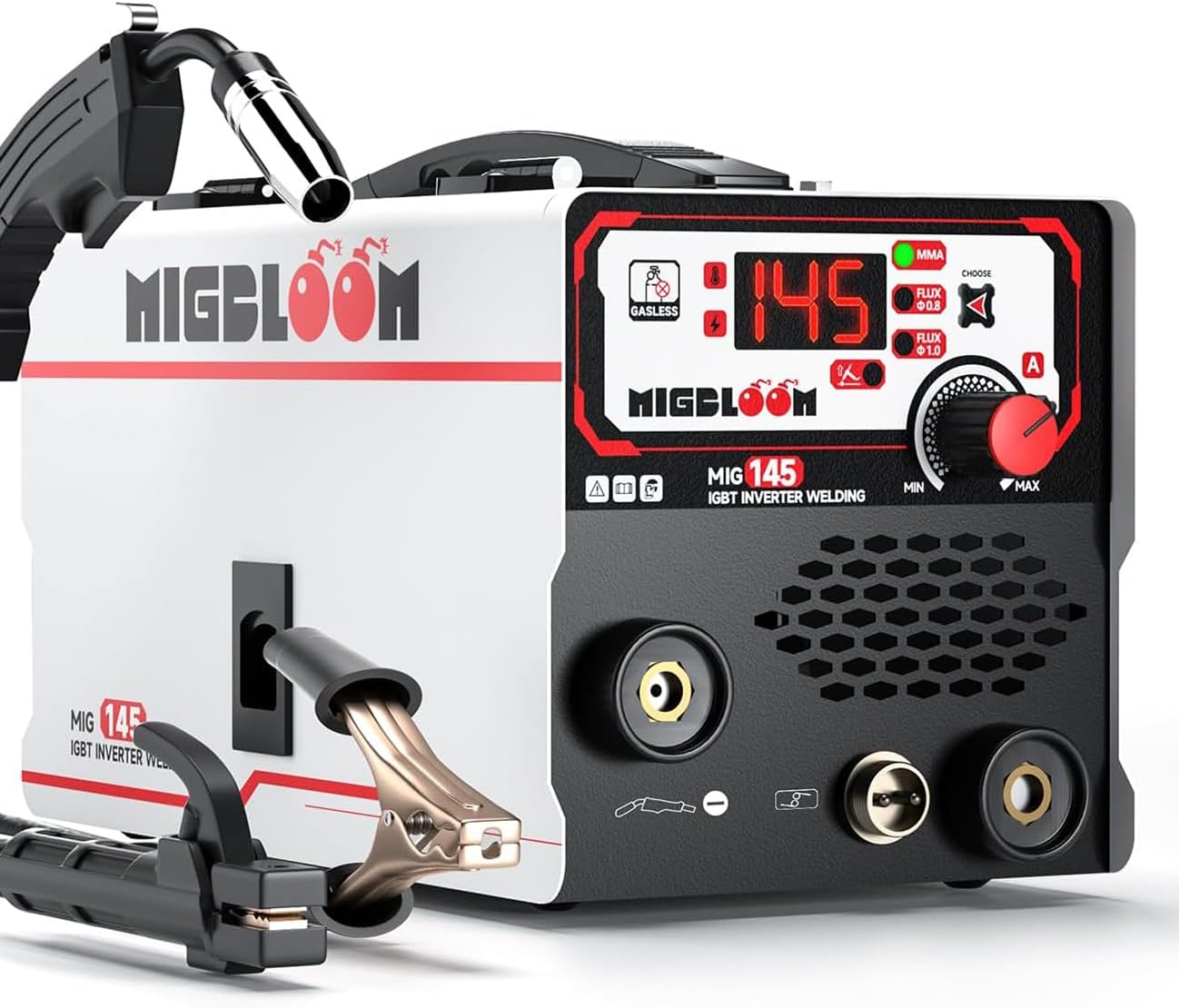 130A MIG Welder,110V Flux Core MIG Welder/Lift TIG/Stick 3 in 1 Welding ...