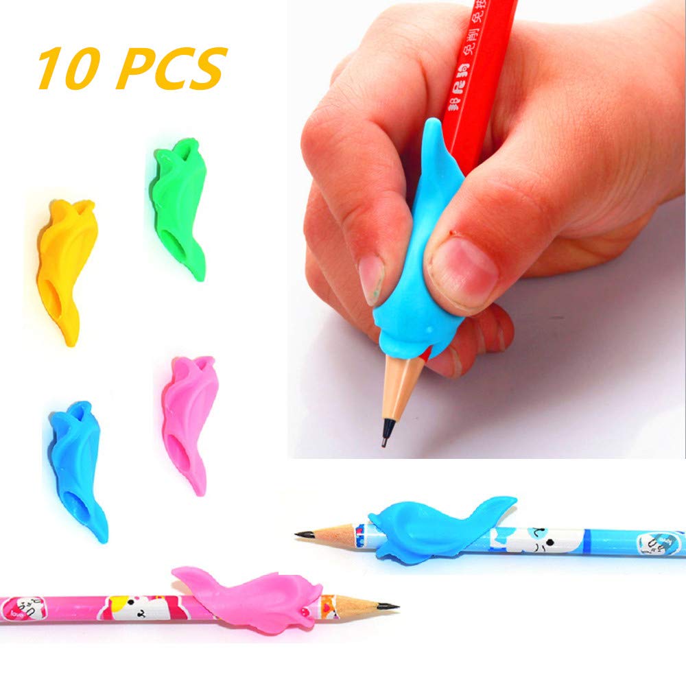 10 Pcs Pencil Grips For Kids Handwriting Ergonomic Writing Aid ...