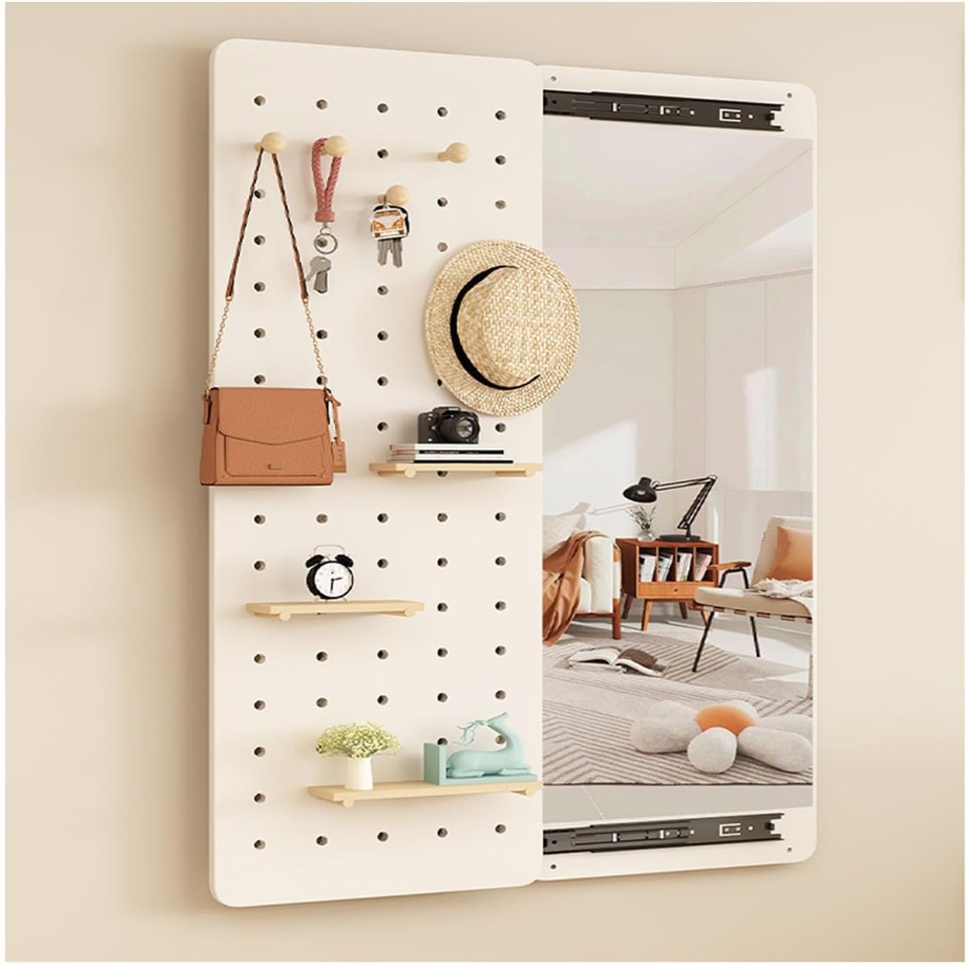 Amazon.com: WOHNZA Hanging Full Length Mirror, Push-Pull Rectangle ...