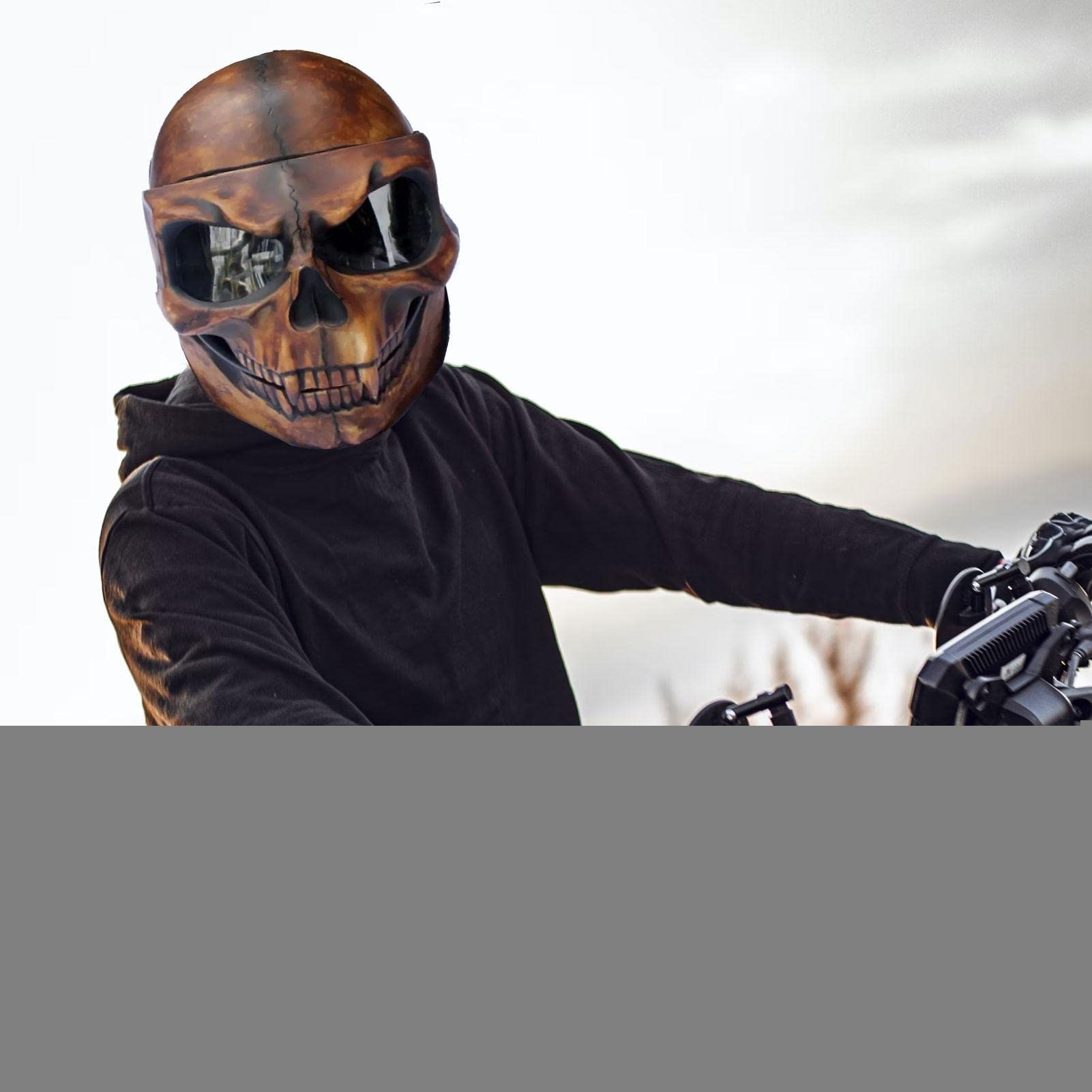 Skeleton Helmet Amazing Motorcycle Helmet Mohawk Punk Monster 3D
