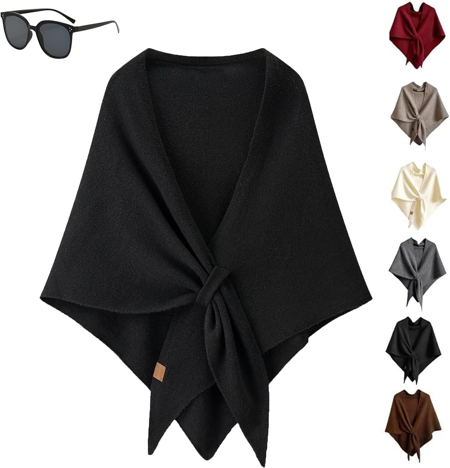 Yummst Apparent Shawl - Womens Solid Color Shawl with Loop, Elegant ...