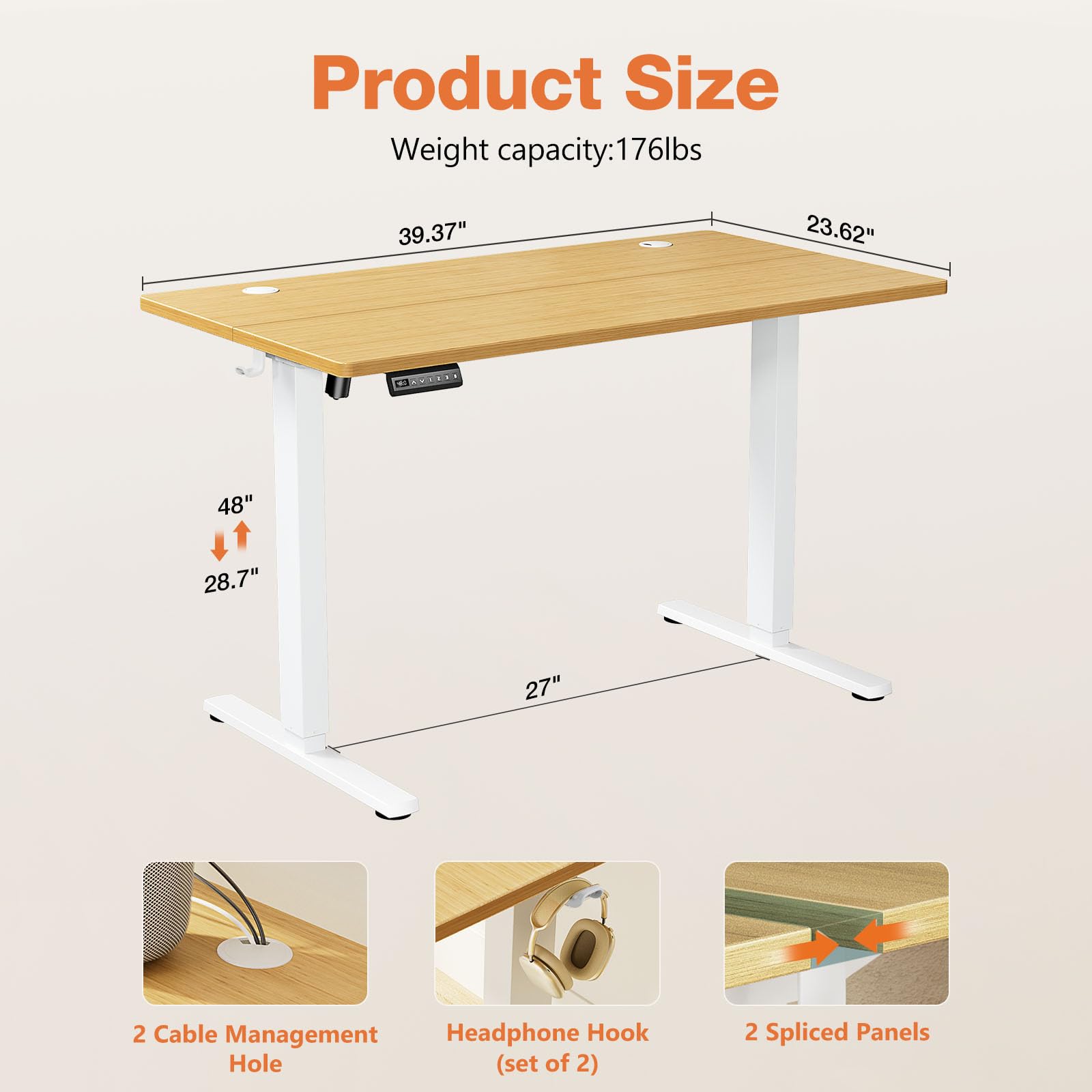 Snapklik.com : Sweetcrispy Electric Adjustable Height Standing Desk ...