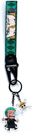 Amazon.com: One Piece - Roronoa Zoro Keystrap and Keychain Bundle ...