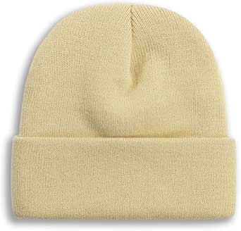 Amazon.com: Rosoz Unisex Beanie Winter Knitted Skull Cuffed Soft Warm ...