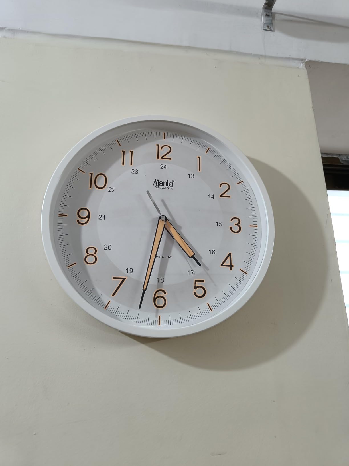 Buy Ajanta Plastic Night Glow Analog Wall Clock Sweep Movement Radium ...