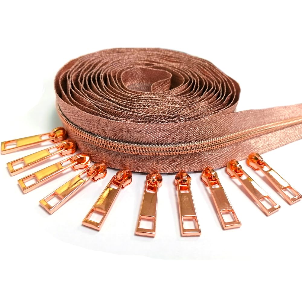 Amazon.com: Zipper by The Yard 5# -Nylon Metallic Coil Zippers for ...