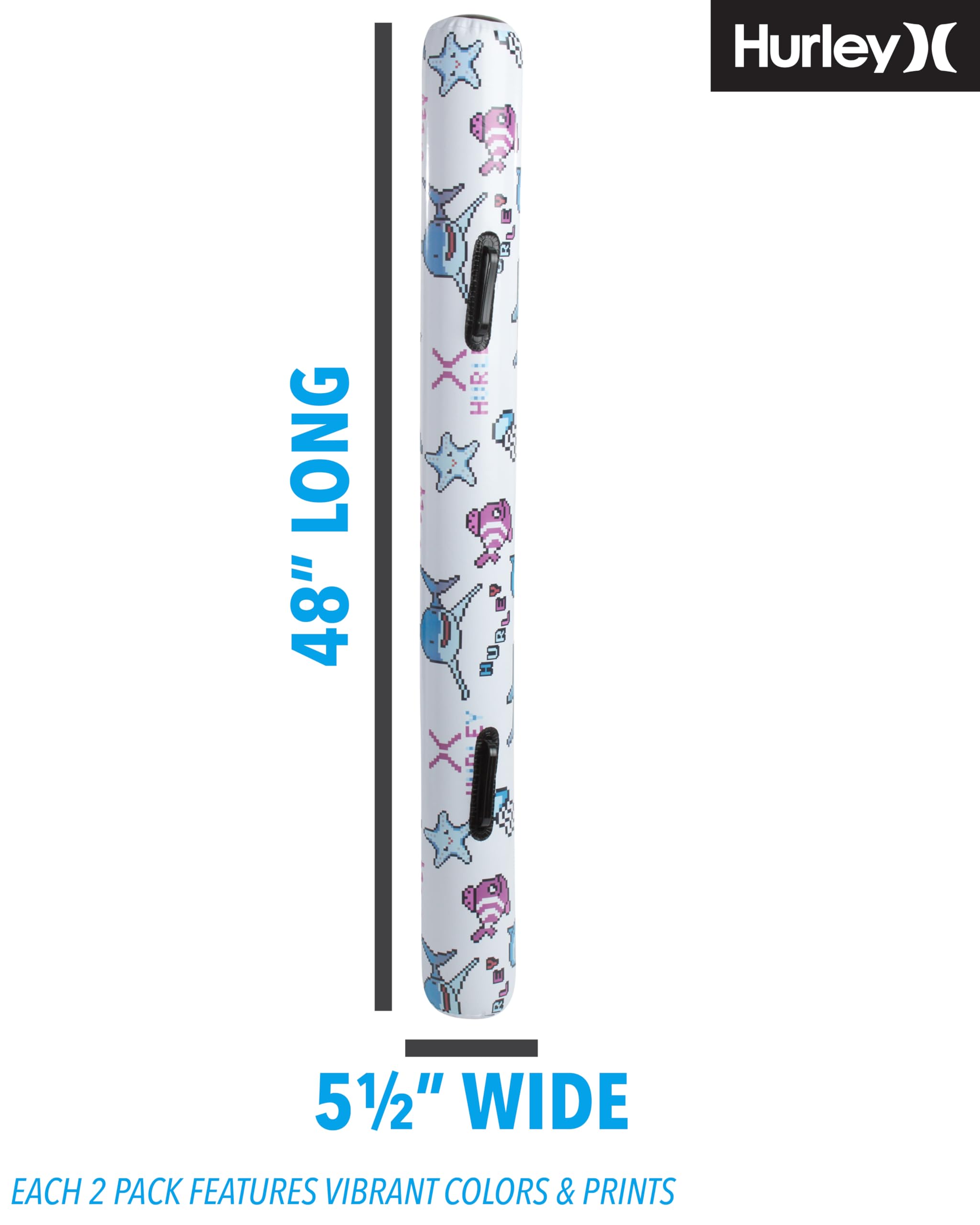 Snapklik.com : Hurley Inflatable Swim Noodle - 2 Pack Blow Up Swimming ...