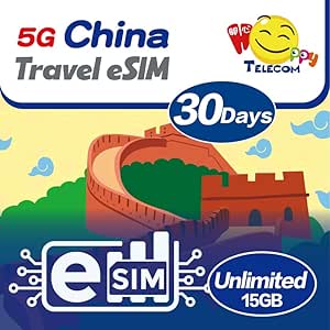 Amazon.com: Happy 5G Mainland China eSim - 30 Days Unlimited Data Travel eSim | No Daily Limit ...
