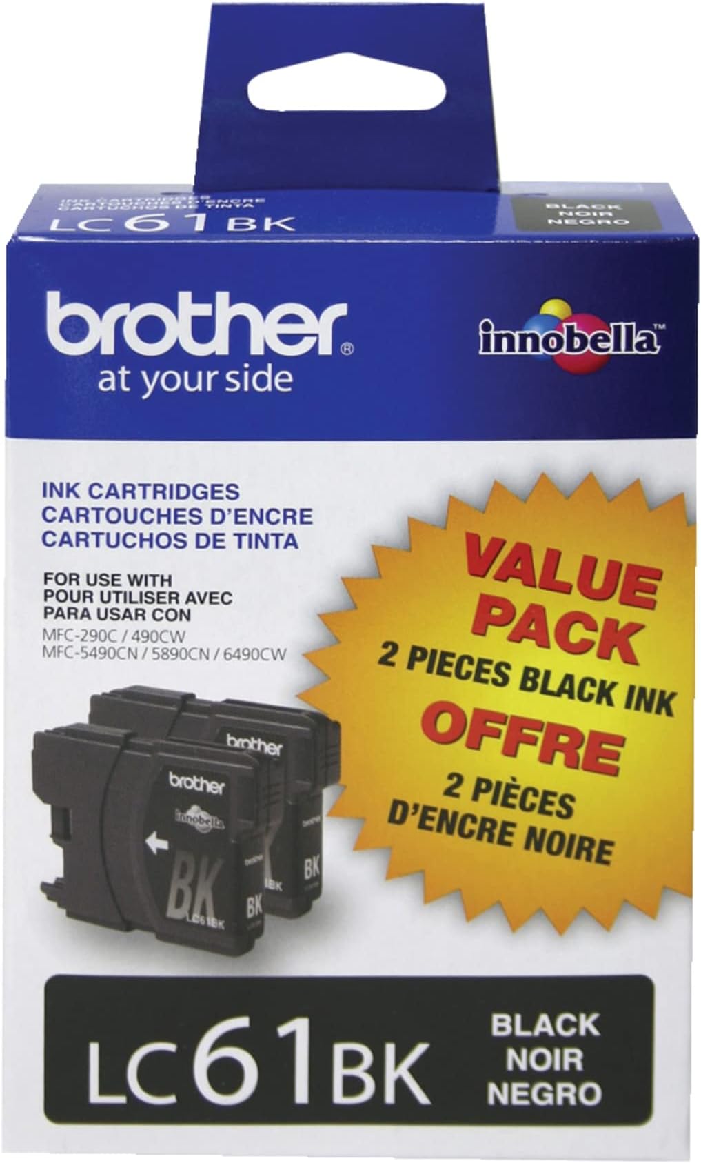 Amazon.com: ColorPrint Compatible LC61CL Ink Cartridge Replacement for Brother LC61 LC 61 LC65 ...