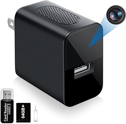 Amazon.com : YANGXZXZ 64GB Spy Camera Hidden Camera,Spy Camera Charger,Small Camera with Motion ...