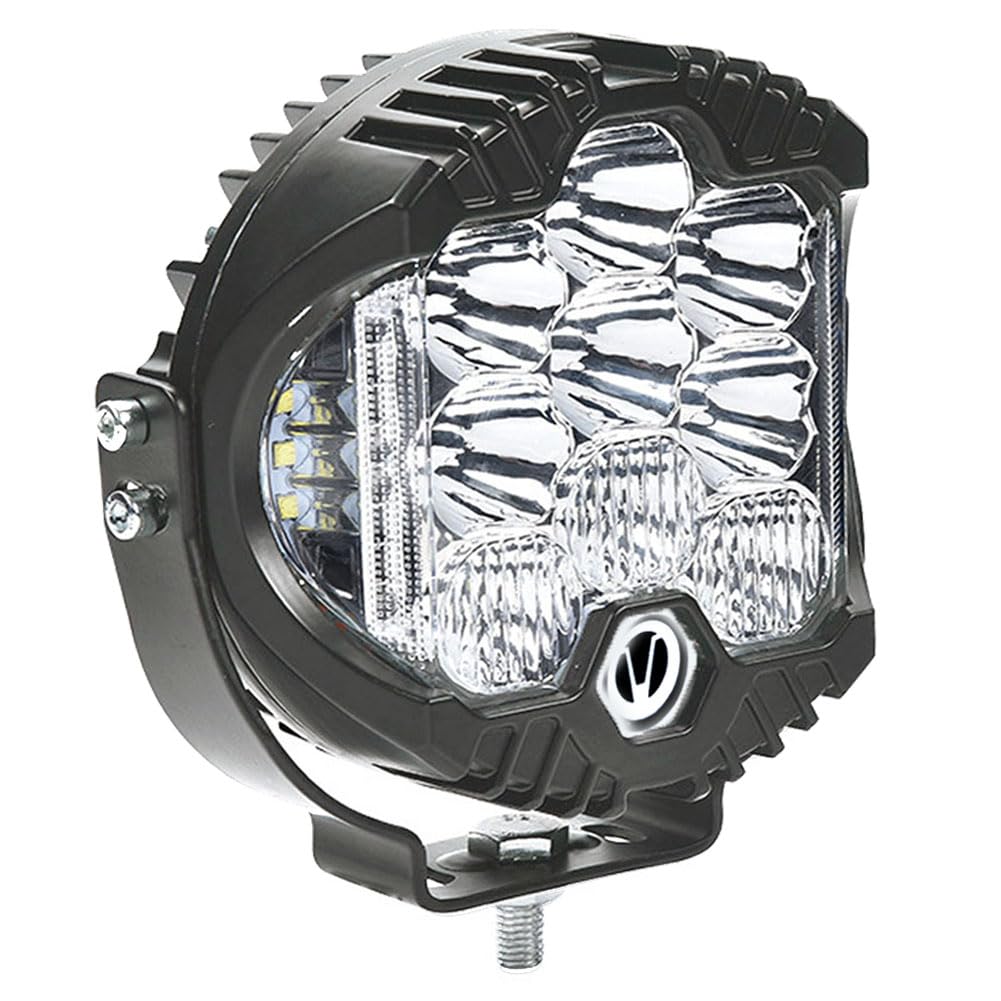 Amazon.com: JIUHUAN 5 Inch 75W Led Work Light Side Shooter Round Clear ...
