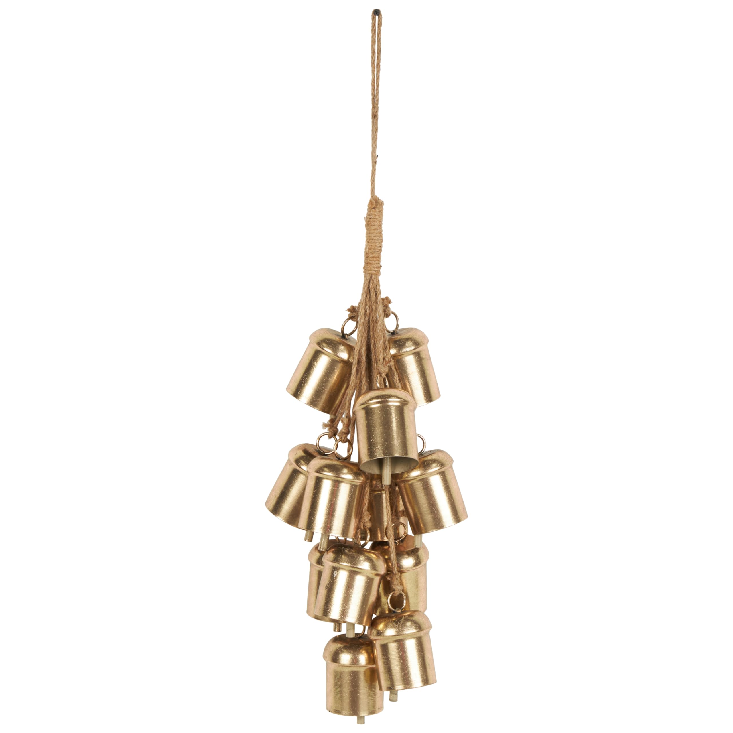 Amazon.com: Deco 79 Metal Decorative Bells Cluster with Jute Hanging ...