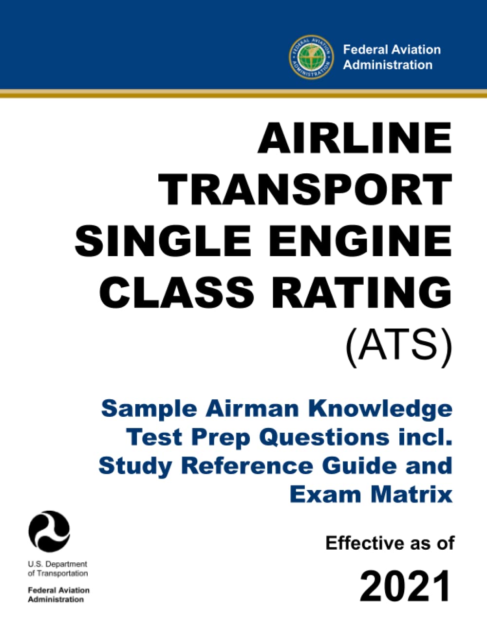 Airline Transport Single Engine Class Rating Ats Sample Airman ...