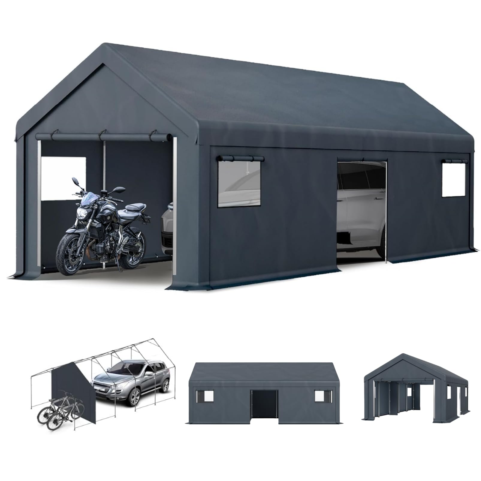 Muller Carport With Storage Sheds