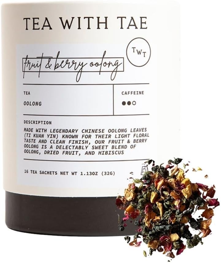 Amazon.com : Tea with Tae - FRUIT & BERRY OOLONG 16 Sachets - Beautiful ...