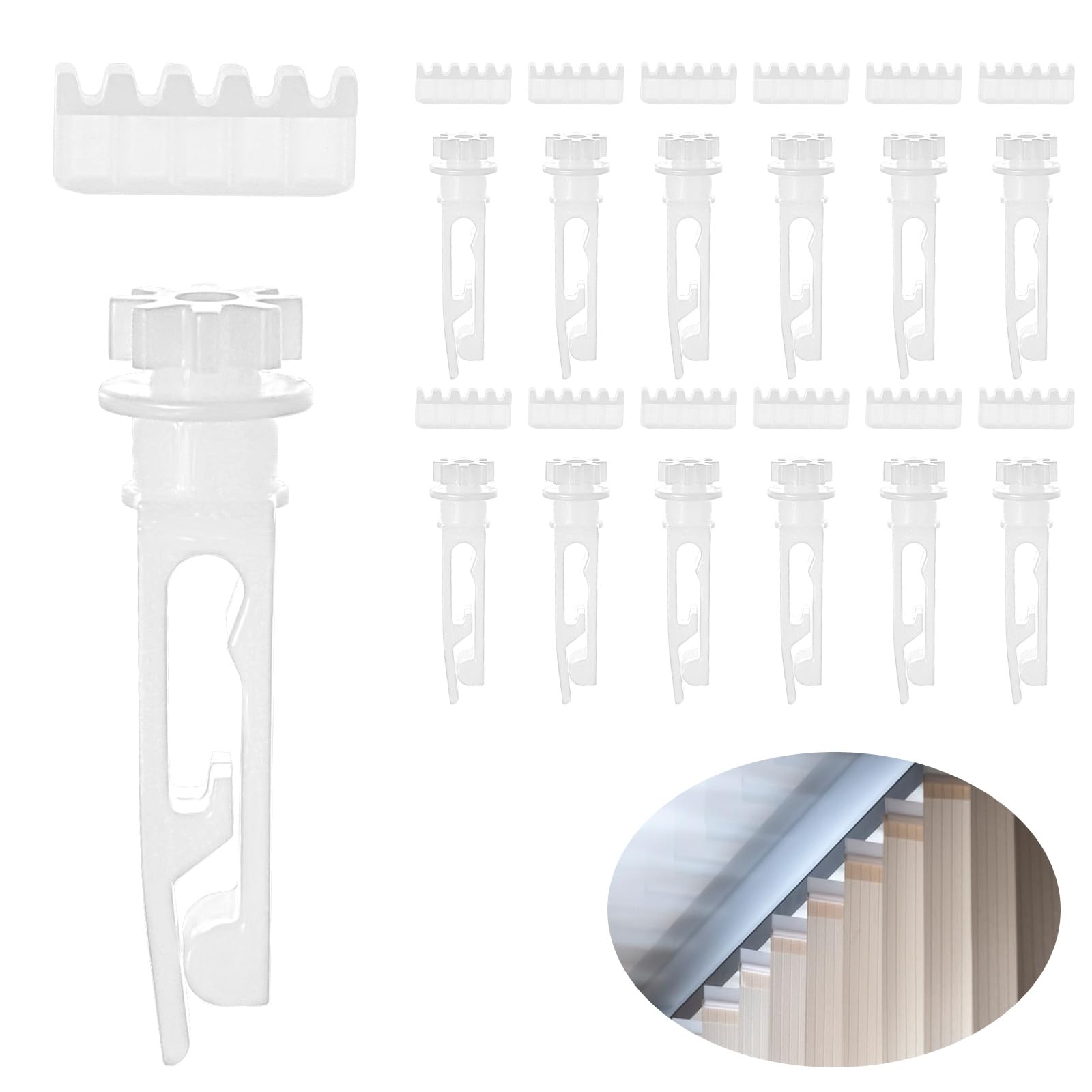 Amazon.com: 24 Pcs Vertical Blinds Repair Kit Carrier with Stem and ...