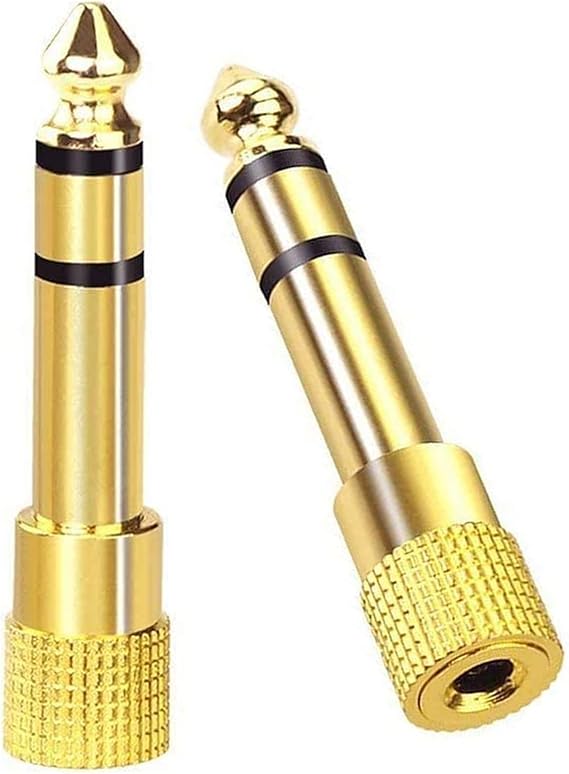 Longivia® 2 Stück HQ Klinkenstecker Adapter 6.35mm auf 3.5mm Reines ...