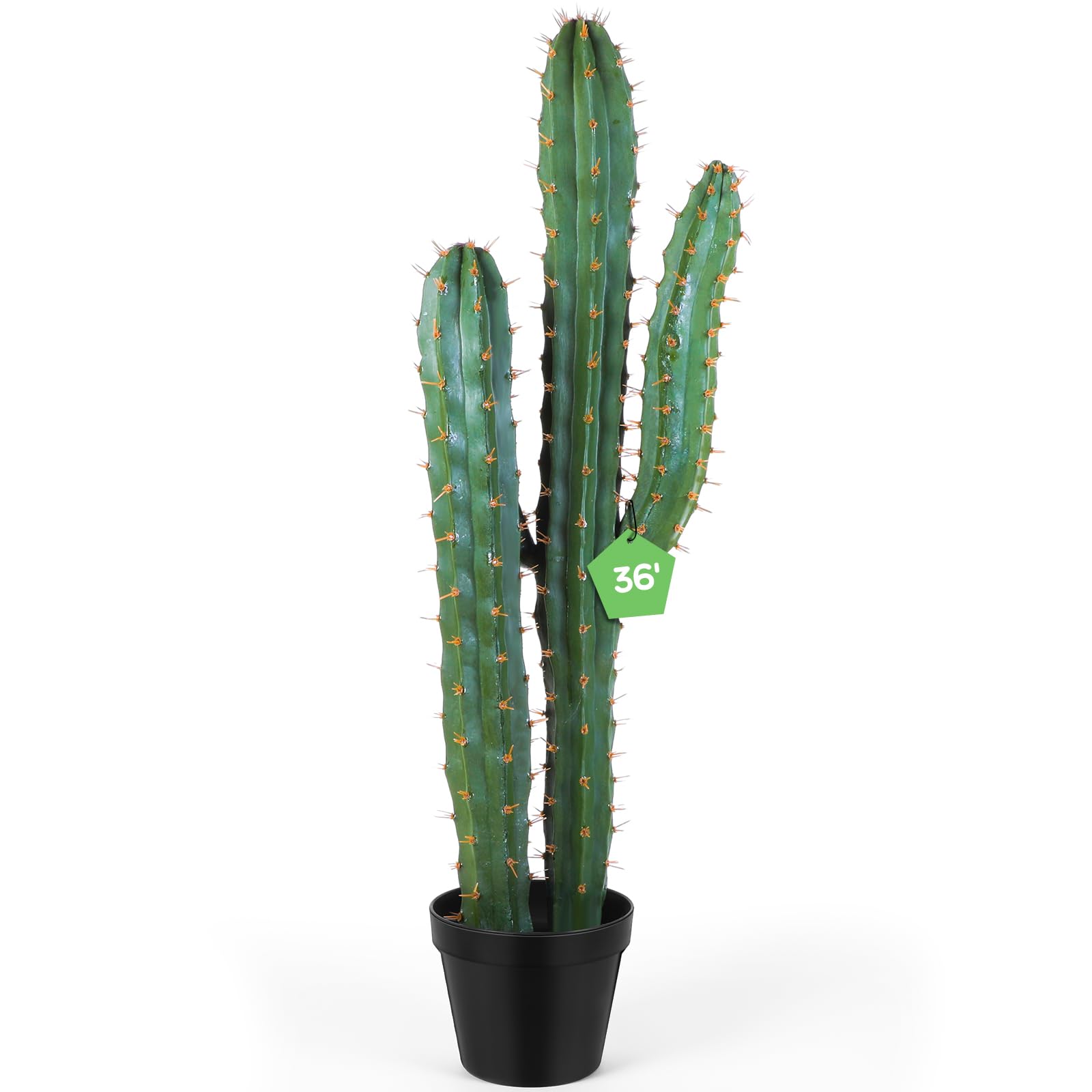 Amazon.com: Jexine 36 Inch Artificial Cactus, Tall Fake Big Cactus ...