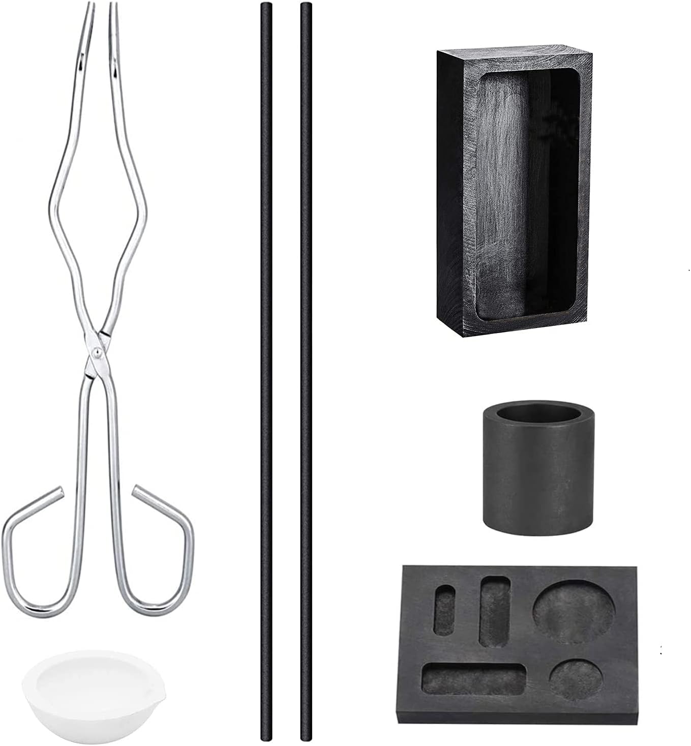 Amazon.com: 7pcs Graphite Crucible Set, Ingot Mold Set High Purity ...