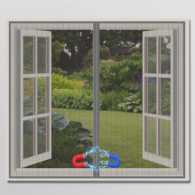 Polyester Magnetic Window Mosquito Net with Self Adhesive Hook Tape ...