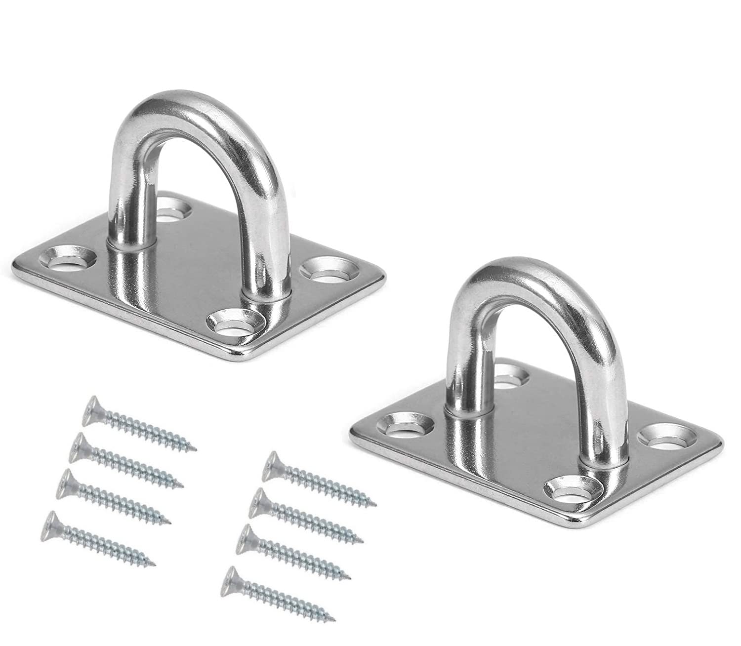 TERF® Heavy Duty Security Staple U Hooks 60mm Pad Eye Plate with Hole ...