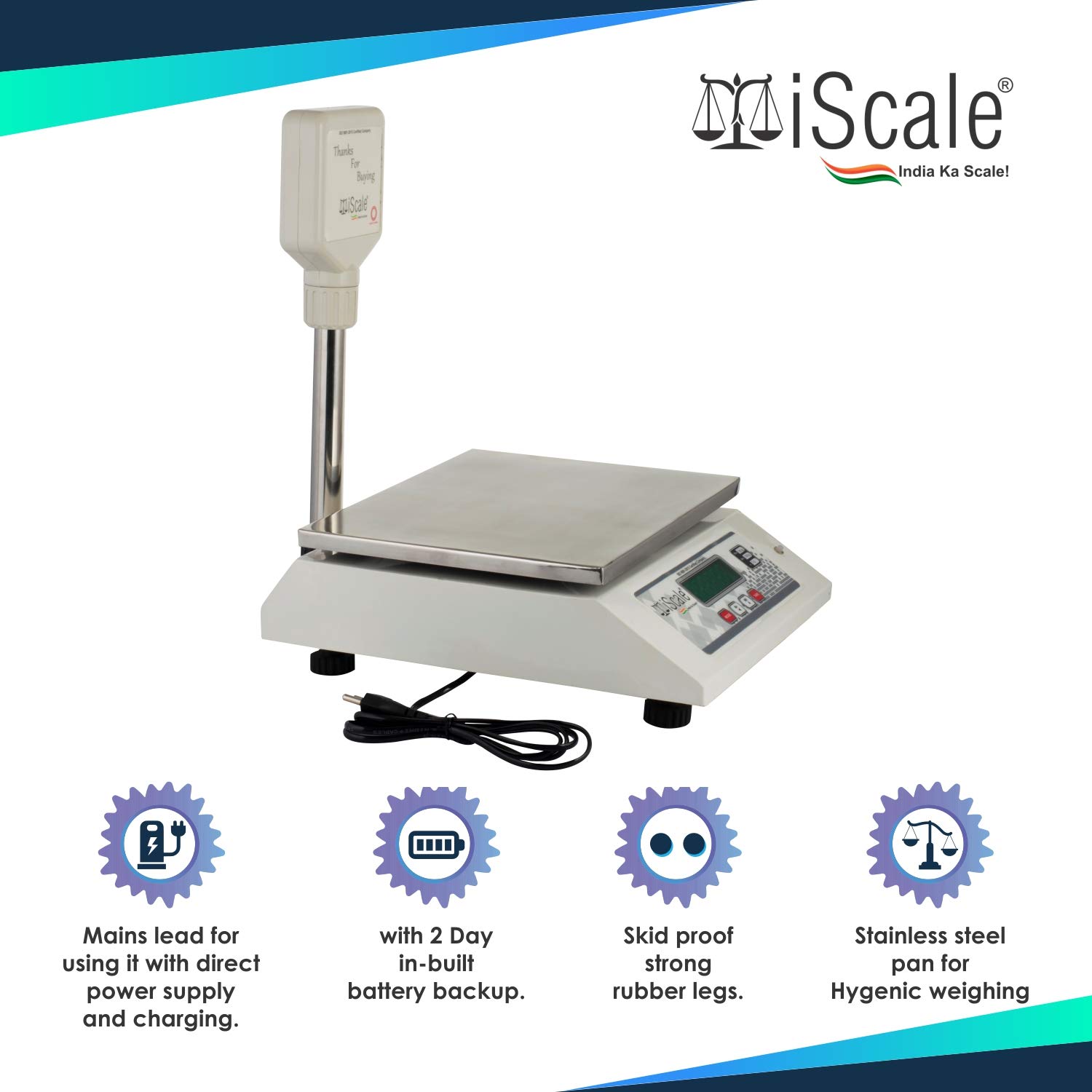 IScale Digital Platform Weighing Scale 100kg Capacity 10g, 53% OFF
