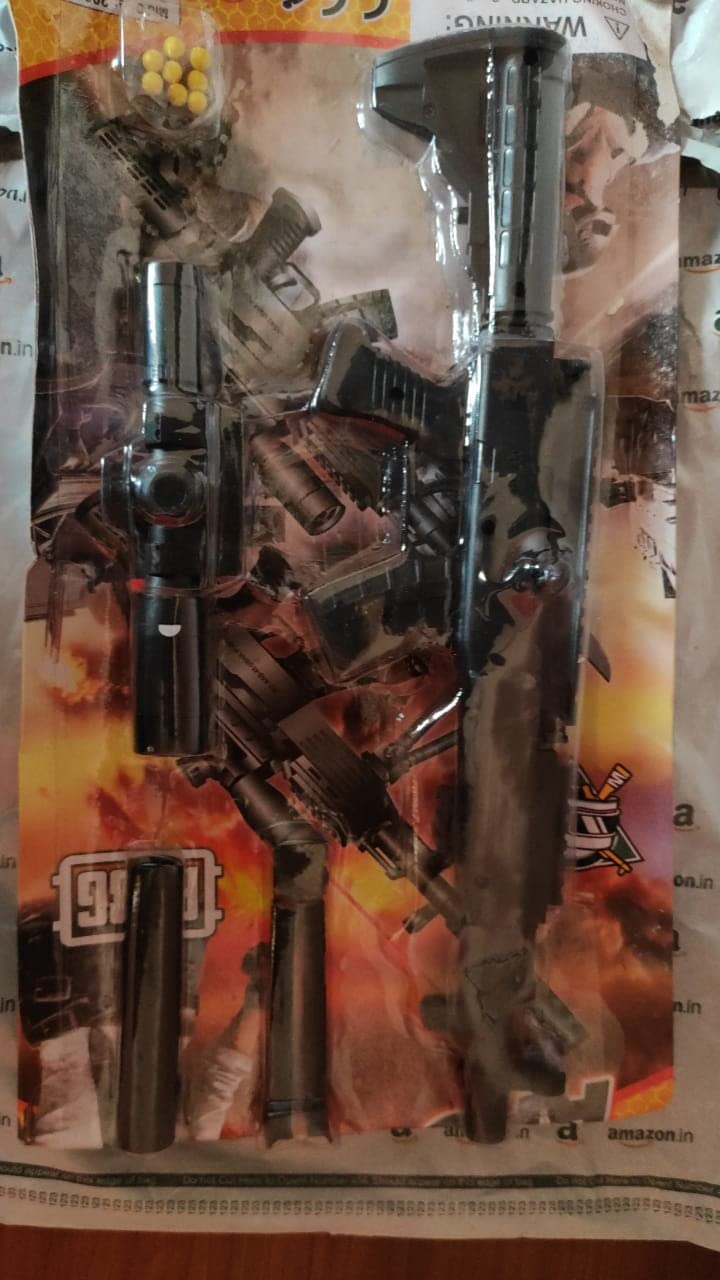 Darling toys Toy Shooting Gun for Kids with Laser Light and 60 Bullets ...