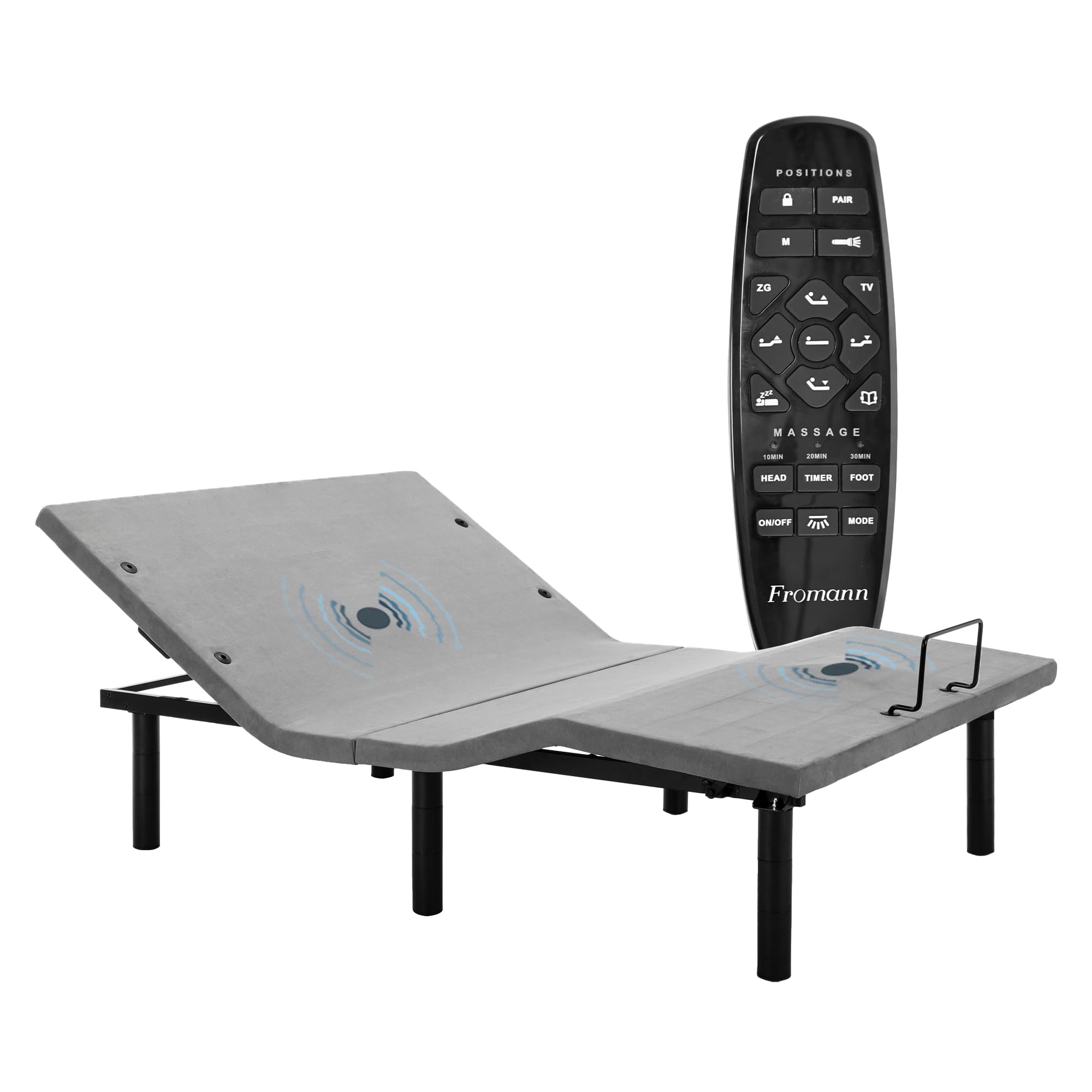 Amazon.com: Fromann Adjustable Electric Full Bed Base Frame with ...