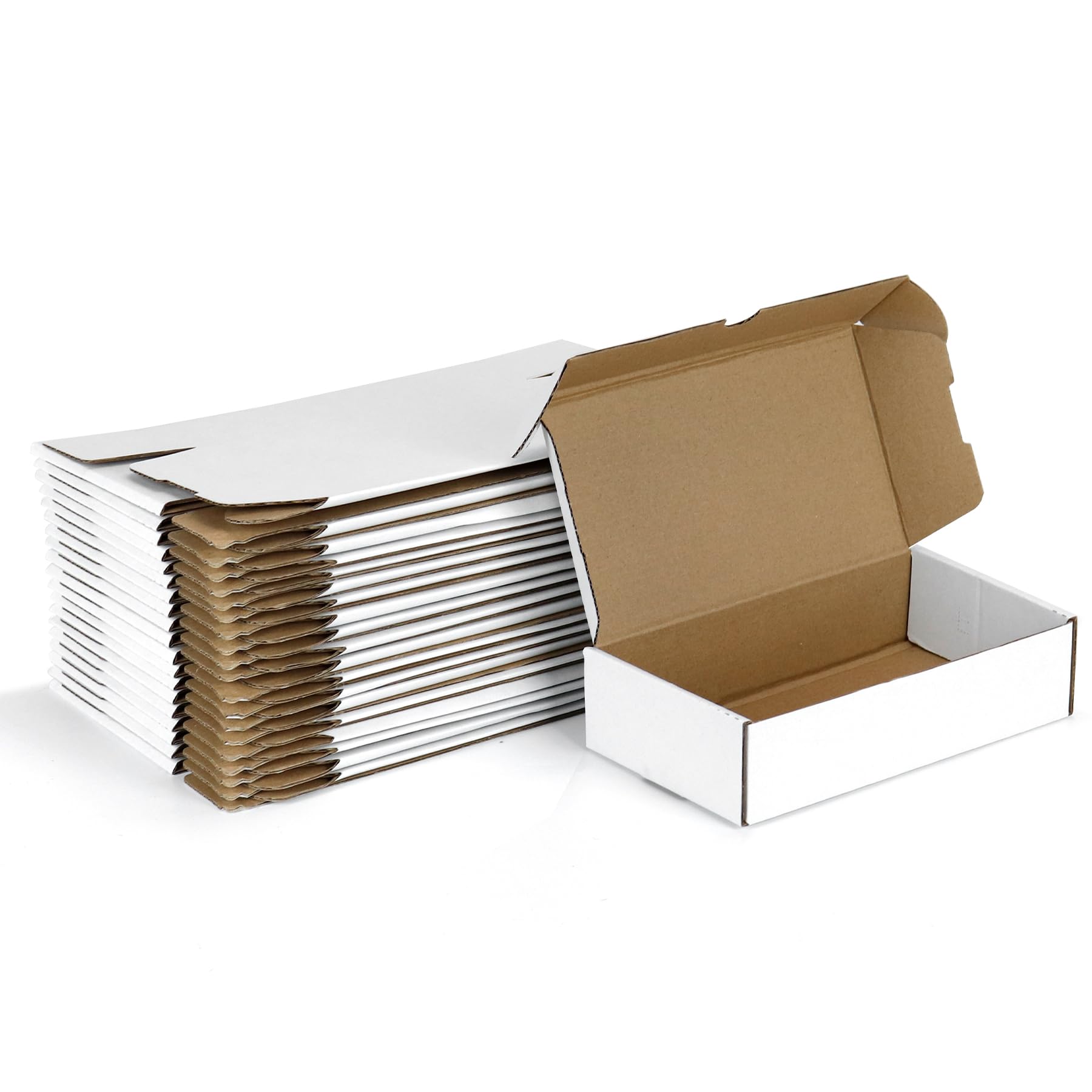 Amazon.com: Wintcomfort 25 Pack Shipping Boxes, White Corrugated ...
