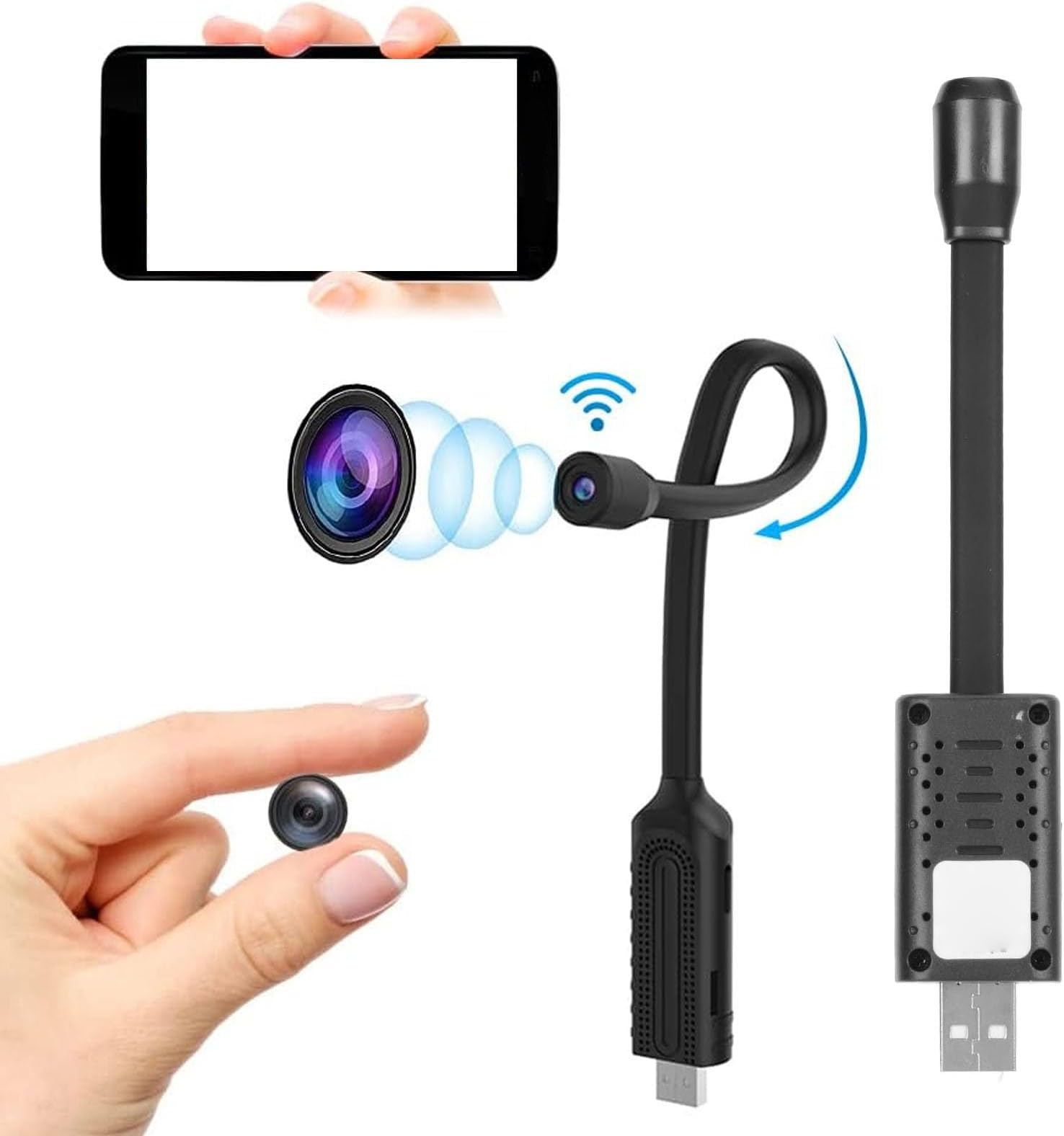 Amazon.com : USB Plug Mini Camera, HD 14mm Ultra Compact Camera Lens ...
