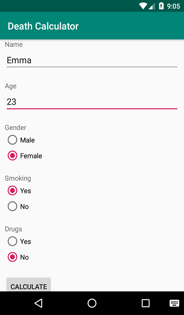 Death Calculator - App on Amazon Appstore