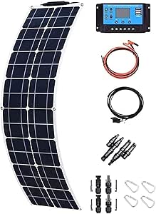 Amazon.com : GEHPYYDS 200W/400W Flexible Solar Panel RV Solar Kit 12V-24V, Monocrystalline Solar ...