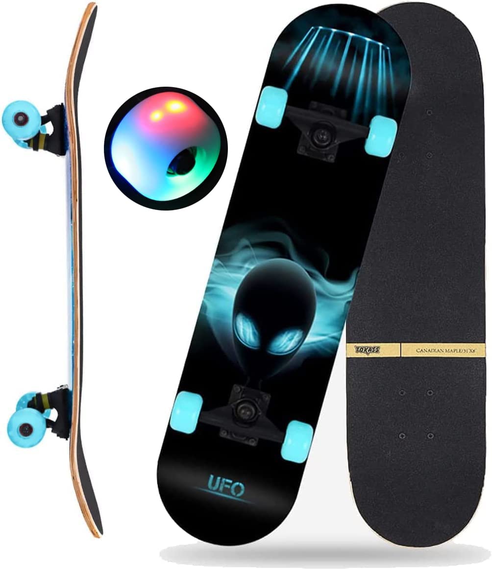 31in Mini Longboard 8 Layers Decks 31"x8" Pro Complete Skateboard Maple ...