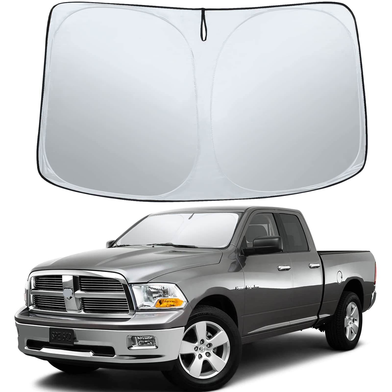 Pickup Truck Front Windshield View