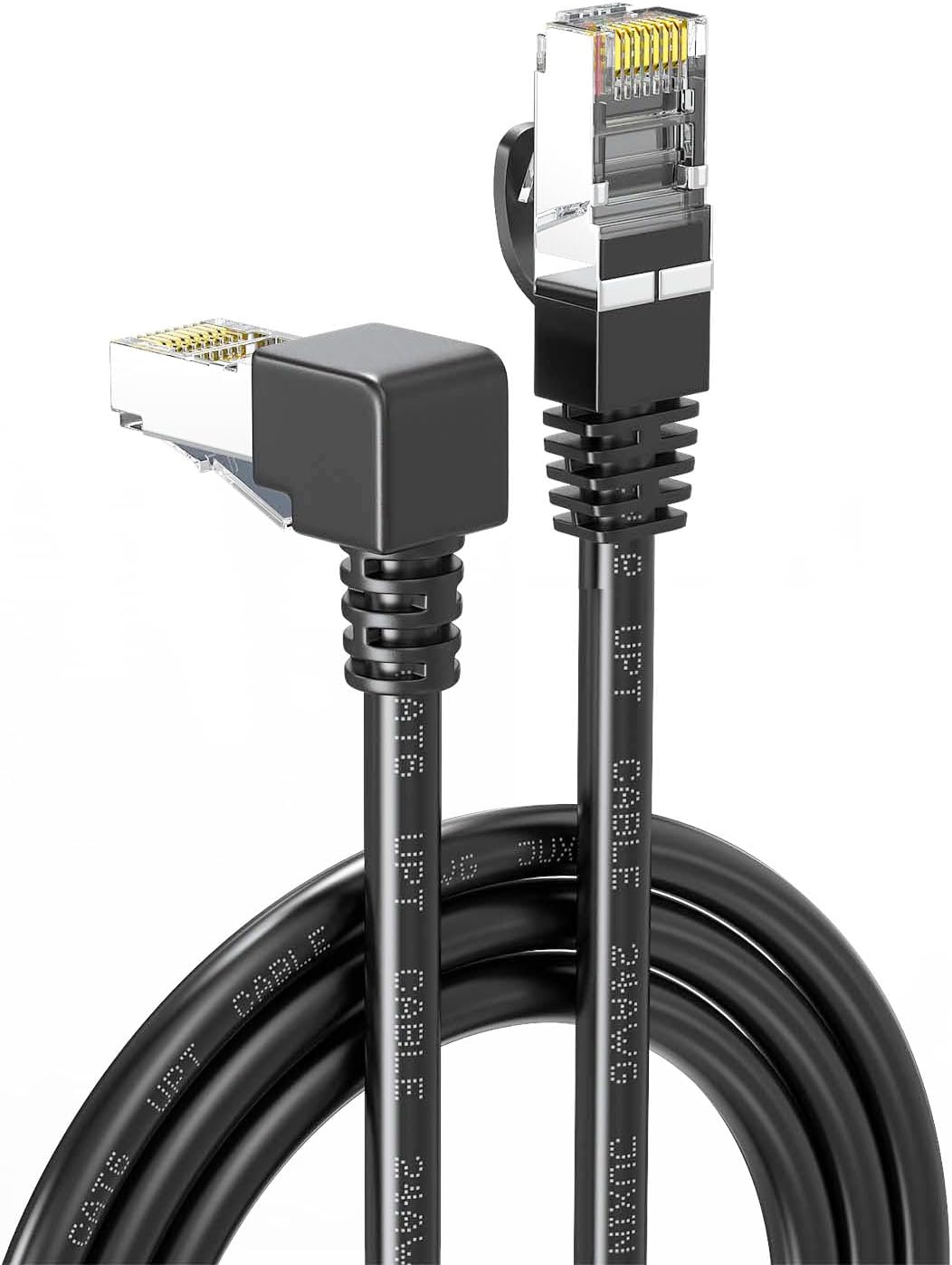 Amazon.com: Cable Matters 10Gbps Combo-Pack 90 Degree Cat 6, Cat6 Right ...