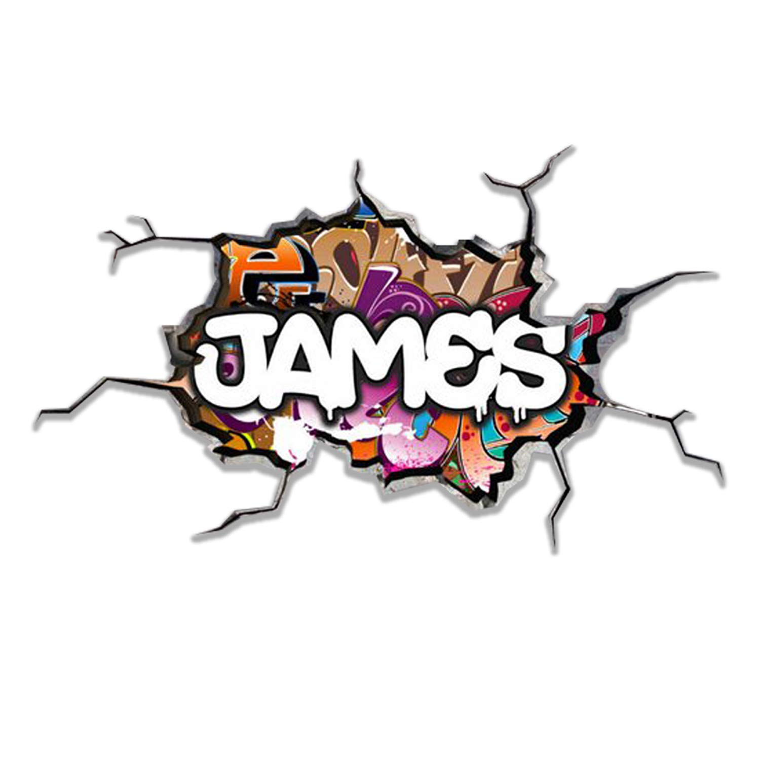 Amazon.com: MySticky Personalized 3D Graffiti Name Wall Decal | Custom ...