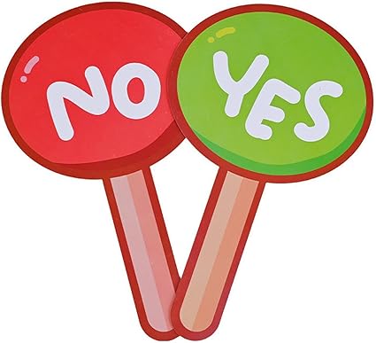 Yes No Voting Paddles - Quick Response Signs, Classroom Voting Paddles ...