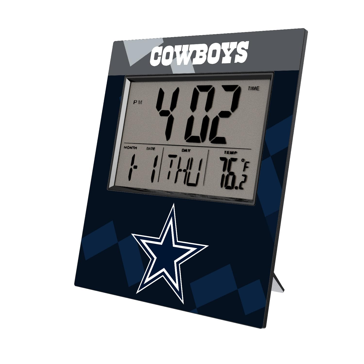 Amazon.com: Keyscaper Dallas Cowboys Color Block Digital Desk Clock ...