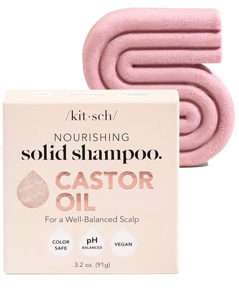 Amazon.com : Kitsch Castor Oil Shampoo Bar for Hair Growth,Hydrating ...