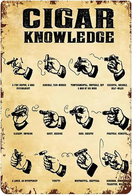 Amazon.com: YOYI ART Vintage Metal Cigar Sign - Cigar Knowledge, Cigar ...